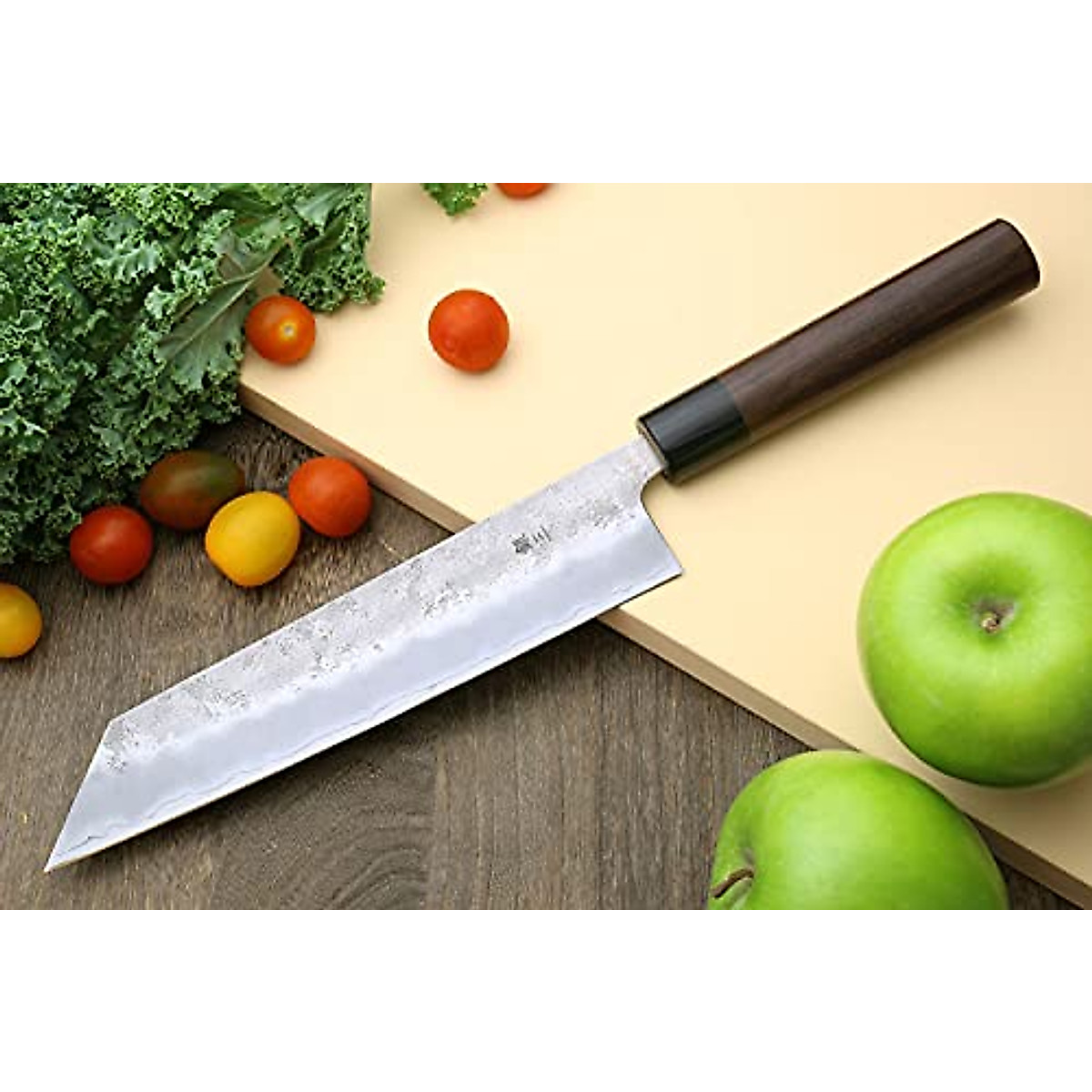 Yoshihiro Stainless Clad Nashiji Ginsan High Carbon Stain Resistant Steel Kiritsuke Multipurpose Chefs Knife (9.5"(240mm) & No Saya)