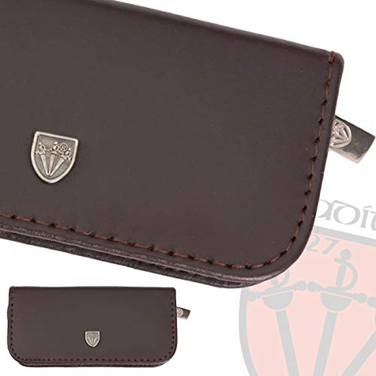 3 Swords Germany - brand quality 5 piece manicure pedicure grooming kit set for professional finger & toe nail care scissors clipper genuine leather case in gift box, Made in Solingen Germany (03638)