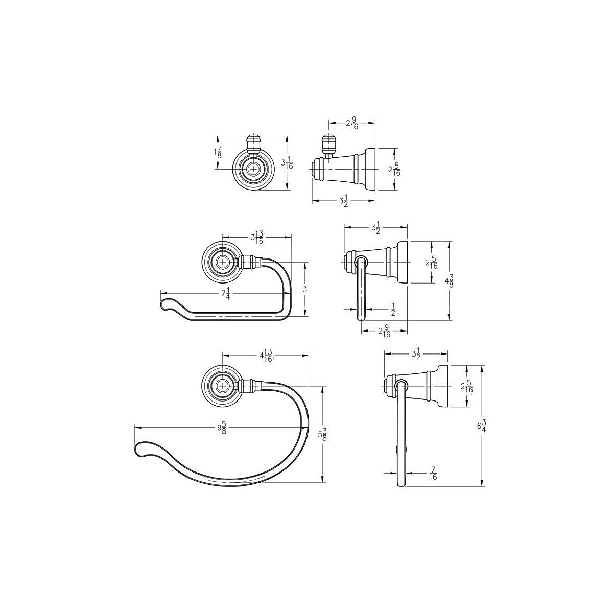 Pfister Ashfield Robe Hook, Brushed Nickel