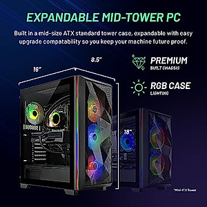 Skytech Gaming Skytech Chronos Gaming PC Desktop – Intel Core i7 13700F 2.1 GHz, NVIDIA RTX 4060 Ti, 1TB NVME SSD, 32GB DDR5 RAM RGB, 650W Gold PSU, 360mm AIO, 11AC Wi-Fi, Windows 11 Home 64-bit