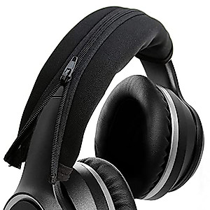 PChero Replacement Headphone Headband Cushion Pad Cover with Zipper, Head Band Protector Compatible with ATH M50, M40X, M40, G PRO X, HS50, HS60, HS70 Over Ear Headset (Black)