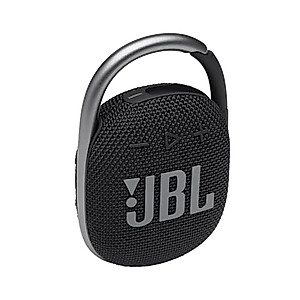 JBL Clip 4 Waterproof Portable Bluetooth Speaker Bundle with gSport Carbon Fiber Case (Black)