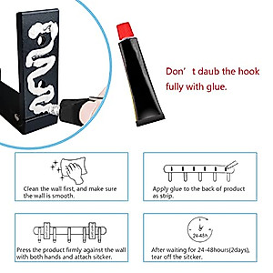 Necygoo Folding Wall Hook 10 PCS Foldable Coat Hooks Adhesive and Wall Mount Hooks for Hat Coat Clothes Towel Bag