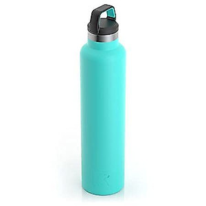 RTIC 26 oz Vacuum Insulated Water Bottle, Metal Stainless Steel Double Wall Insulation, BPA Free Reusable, Leak-Proof Thermos Flask for Hot and Cold Drinks, Travel, Sports, Camping, Teal