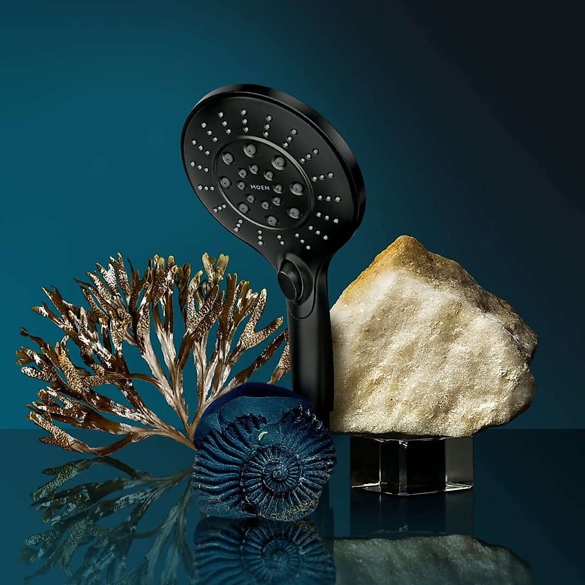 Moen 3662EPBL Engage Magnetix Six-Function 5.5-Inch Handheld Showerhead with Magnetic Docking System, Matte Black