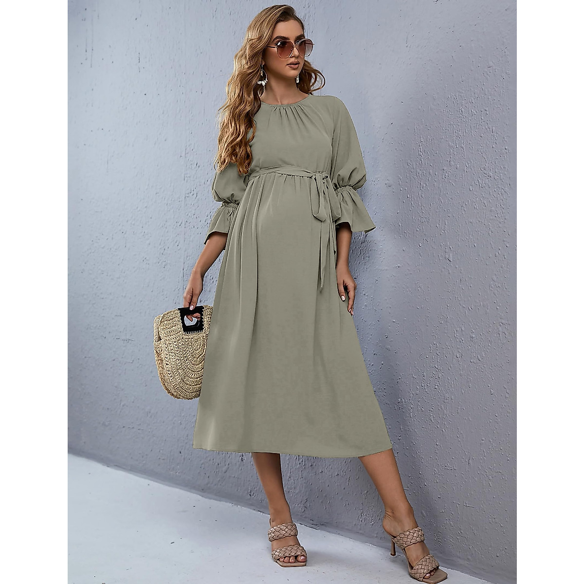 FUNJULY Women's Casual, LongOlive