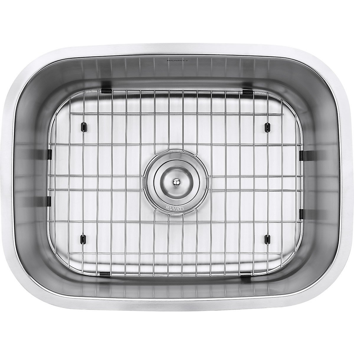 Ruvati RVM4132 Undermount 16 Gauge 24" Kitchen Single Bowl Sink, Stainless Steel