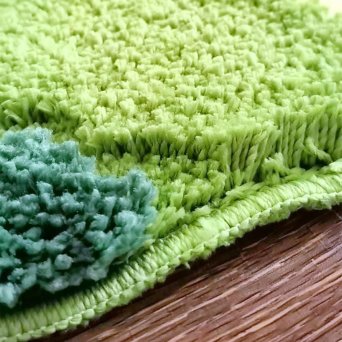UKELER Cute Moss Bath Rug Shaggy Plush Washable Green Moss Bath Mat for Bathroom Non Slip Absorbent Bathroom Rugs for Shower, Tub, Sink, Toilet, Entry Way, 31''×20''