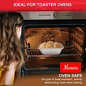 Mwnxia Mini Loaf Pans with Lids 50 Pack Small Aluminum Pans with Lids complete with Handmade with Love Stickers for Baking Bread, Fruit Cake, Banana Bread, Meat loaf and Baked Goods