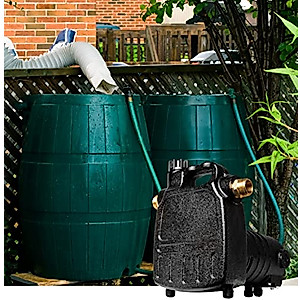 Little Giant UPSP-5 115-Volt, 1600 GPH, 1/2 HP Manual Non-Submersible Multi-Purpose Transfer Pump, 10-Ft. Cord, Black, 555104