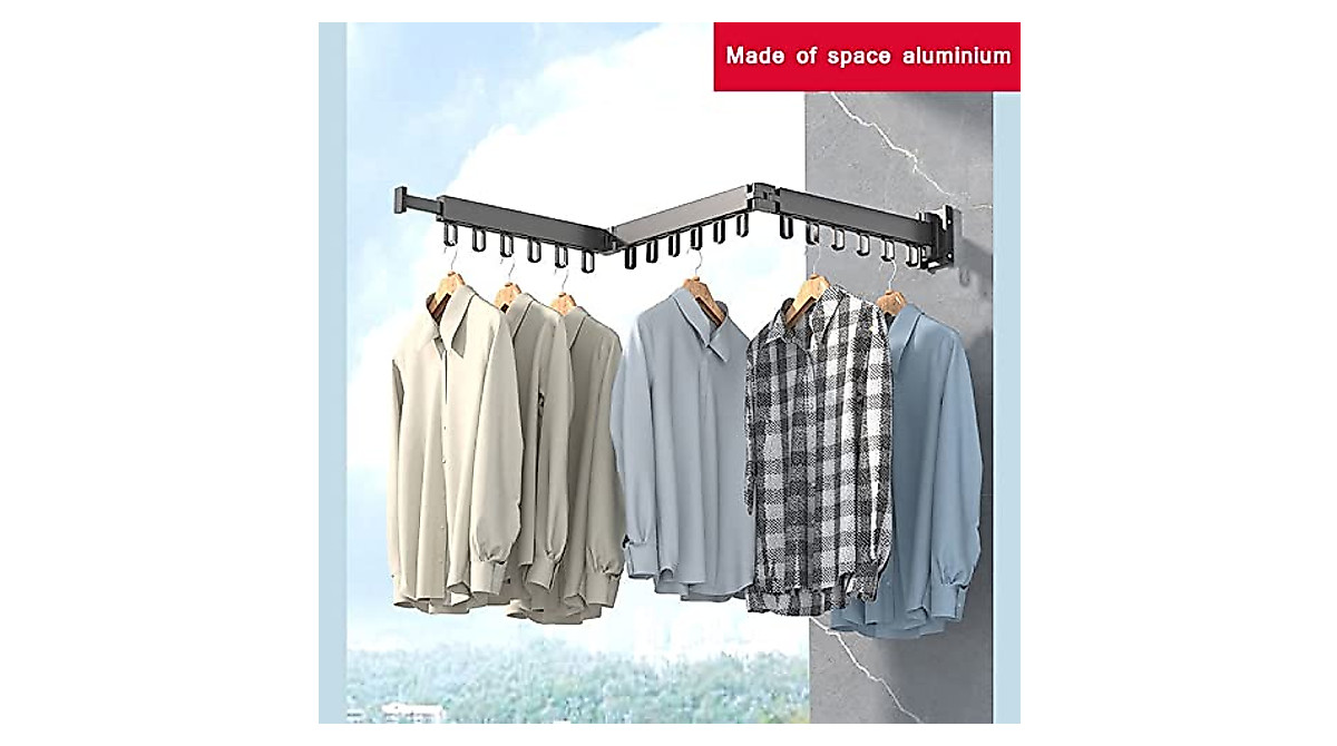 Space-Saving AZHZOLSK Wall-Mounted Clothes Drying Rack