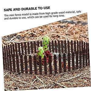 Happyyami 6 Pcs Mini Fence Mini Pots Mini Decor Sand Table Toys Mini Fairy Garden Fences DIY Wood Picket Fence Mini Wood Fencing Sand Table Fence Model Small Fence Mini Garden Decoration