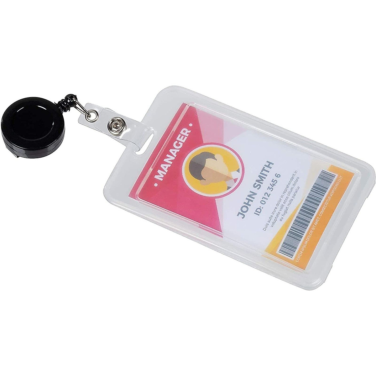 100 Pack Retractable ID Badge Reel for Card Holders with Clips, Nurses and Teachers, Office Supplies (26.5 in)