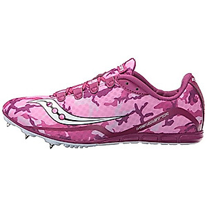 Saucony Women's Vendetta Track Shoe, Pink/White, 10.5 M US