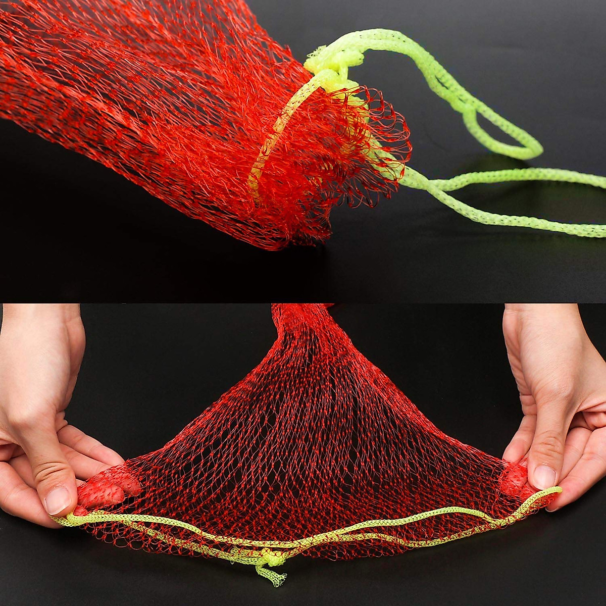 ENPOINT Watermelon Nets, 50 Pack 23.5 Inches Reusable Fruit Melon Net Bag, Garden Nylon Netting for Hanging Watermelons, Honeydew, Produce Storage Mesh Potato Bags with Drawstring