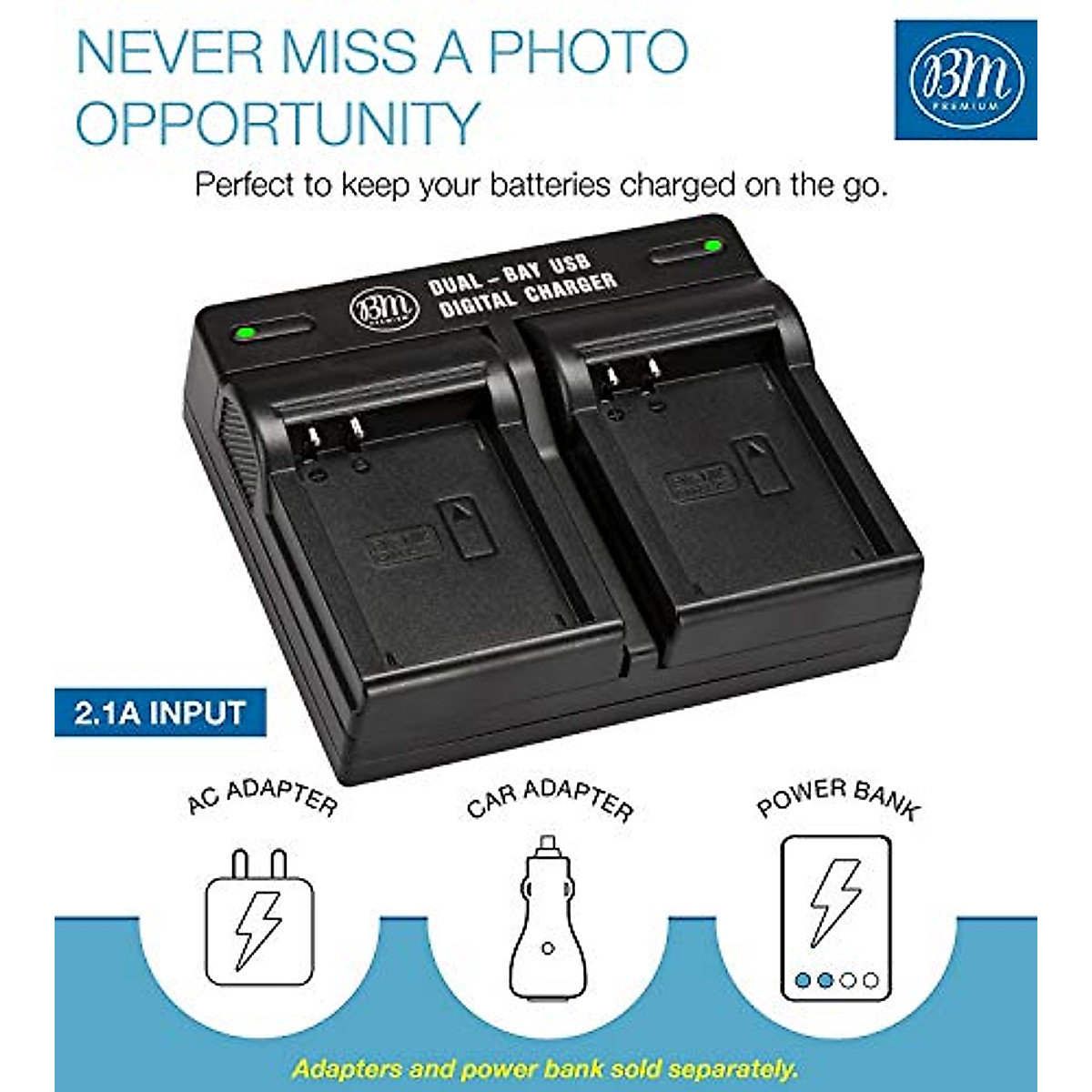 BM Premium 2 Pack of EN-EL23 Batteries and Dual Battery Charger for Nikon Coolpix B700, P900, P600, P610, S810c Digital Camera