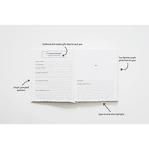 Anniversary Journal by Duncan & Stone - Taupe | Wedding Journal Book For Couples | Marriage Scrapbook Gift | Memory Gifts for Couples | Keepsake for Anniversaries