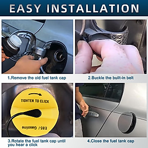 Fuel Tank Cap Gas Cap Compatible with Dodge Jeep Chrysler, 2011-2019 Journey, 2014-2017 Cherokee, 2011-2013 Grand Cherokee，2008-2019 Grand Caravan Replace# 52030379AB