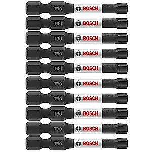BOSCH ITT302B 10-Pack 2 In. Torx #30 Impact Tough Screwdriving Power Bits