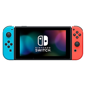 Nintendo Switch V2 Game Console - Black (HAC-001(-01) w/ OEM Blue/Red Joycon (Renewed)