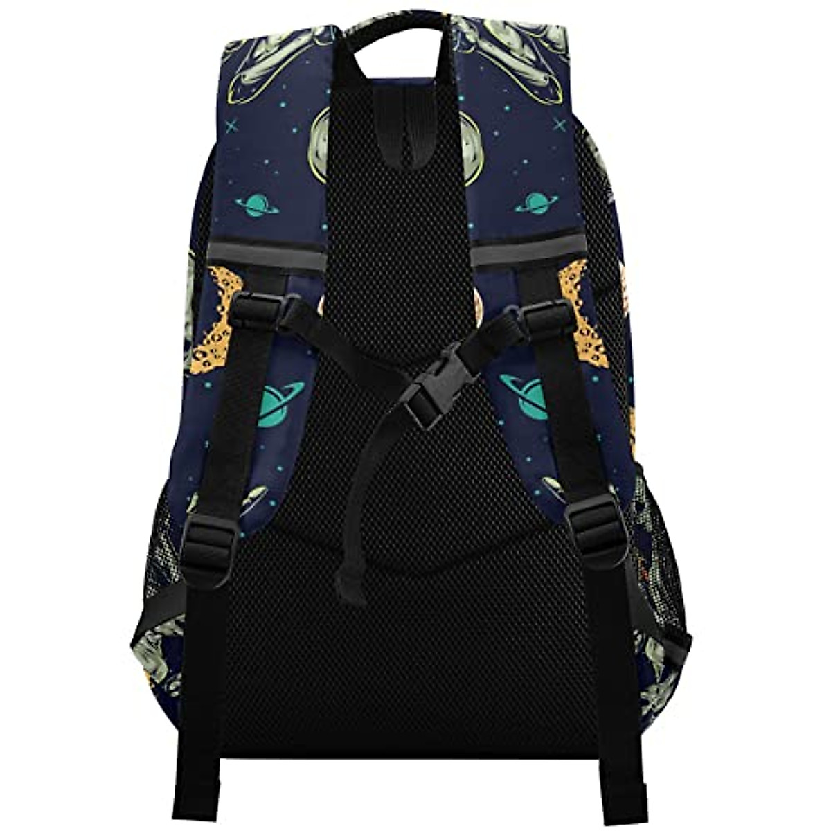 NFMILI Cartoon Alien Element Kids Backpack Lightweight Middle School Elementary Bookbags for Boys Girls School Bag with Chest Strap 11.6 X 6.9 X 16.7 in