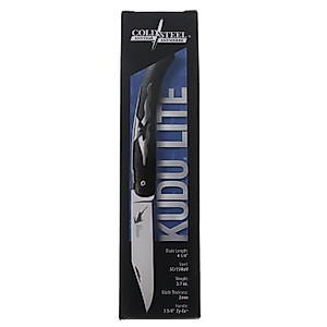 Cold Steel KUDU LITE / 10" Overall / 4 1/4" Blade / 2MM Thick / 5CR15MOV Steel/Blister Packed,Black