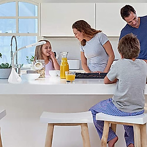 OttLite LED Desk Lamp with Adjustable Neck, Creative Curves (White/Grey) - 2.1A USB Charging Port, 4 Dimmable Brightness Settings, Energy-Efficient Natural Daylight LEDs for Home, Office & Dorm