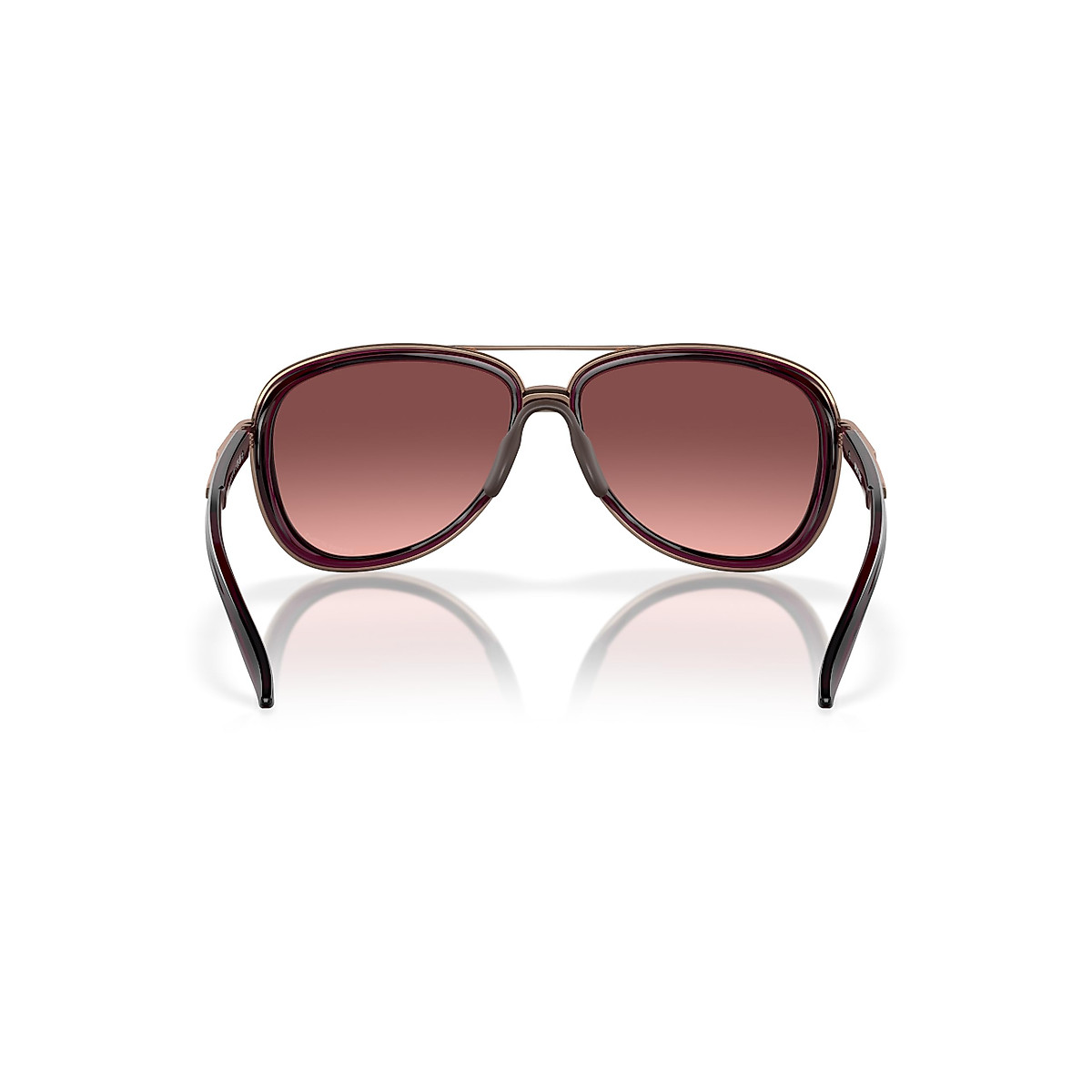 Oakley Women's OO4129 Split Time Aviator Sunglasses, Crystal Raspberry/G40 Black Gradient, 58 mm