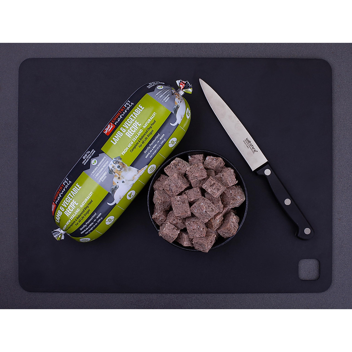 CountryPet Naturals Lamb & Vegetable Recipe - Premium New Zealand Frozen Dog Food Rolls | Pasture-Raised, Free-Range | Gently Pasteurized | All Life Stages | 24 oz. Pack of 16