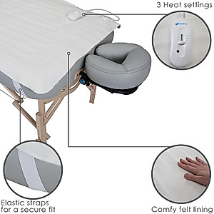 EARTHLITE BODYWORKER’S CHOICE Massage Table Warmer – Three Heat Settings, Felt Lined Heating Pad (30” x 71”) | One-Year Replacement Guarantee