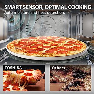 TOSHIBA 4-in-1 ML-EC42P(SS) Countertop Microwave Oven, Smart Sensor, Convection, Air Fryer Combo, Mute Function, Position Memory 13.6" Turntable, 1.5 Cu Ft, 1000W, Silver