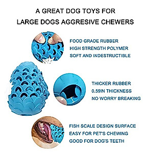 YCLWBG Dog Toys for Large Dogs Aggressive Chewers , Indestructible Dog Toys for Aggressive Chewers , Durable Dog Toys Dragon Egg Dog Toy Milk ， Tough Dog Toys Treat Dispensing
