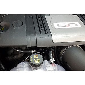 J&L Oil Separator Co. Oil Separator 3.0 Compatible with 2018-2023 Mustang GT; 2019 Bullitt Passenger Side (Black)