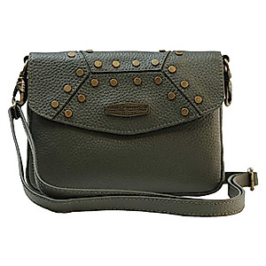 Harley-Davidson Women's Midnight Rider Leather Flap Hip/Clip Bag - Olive Green