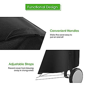 Mightify Charcoal Grill Cover, Heavy Duty Waterproof Kettle Smoker Cover Fits Weber Premium 22 inch Charcoal Grills, All Weather Protection Round BBQ Cover, Similar to Weber 7150 Kettle Grill Cover