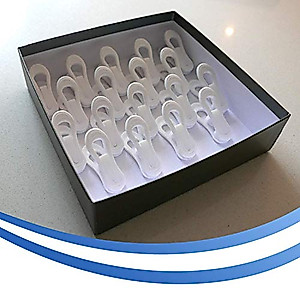 RYPHER New Plastic Hanger Clips, 20 Pack Hanger Clips for Plastic Hangers [Laundry Clips] Clothes Clips for Use with Plastic Clothes Hangers. Made with 100% Fully Recyclable Plastics.