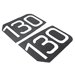 Black & Carbon Fibre Tecture Car Vinyl Decal Front Fender Stickers Section Side Scuttles Compatible for Land Rover Defender 130 110 90 2020 2021 2022 2023 2024 PVC Accessories (for 130, Carbon Fibre)