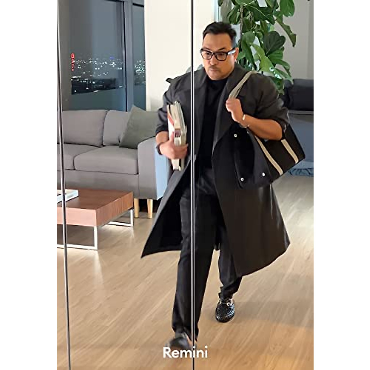 Premium Canvas Tote Bag (16Wx12H x7D) Pancake Mini Folds Flat, Slip-in Pockets, Removable Base, Anti-Theft Pocket