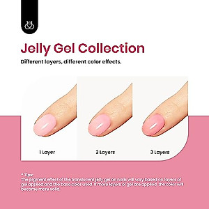 Beetles Jelly Gel Nail Polish Set 6 Colors Aesthetic Nude Shimmer Giltter Nails Withe Pink Gel Polish Kit Translucent Soak off Uv Nail Gel Diy Manicure 2023 New Nail Trend