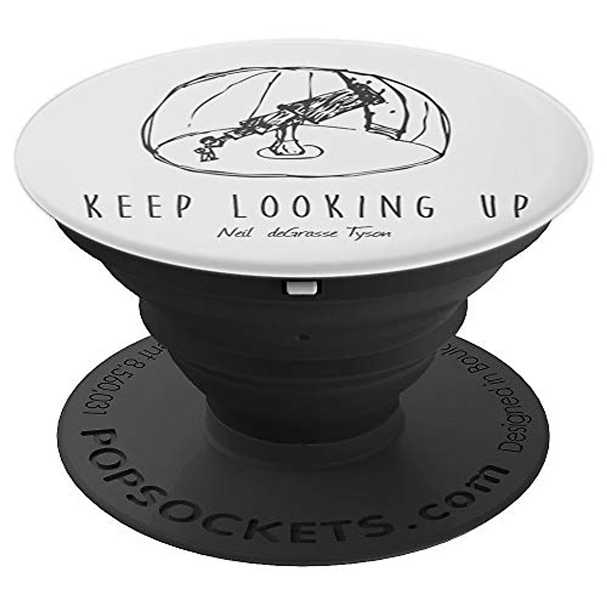 NdGT Keep Looking Up BK BK PopSockets Grip and Stand for Phones and Tablets