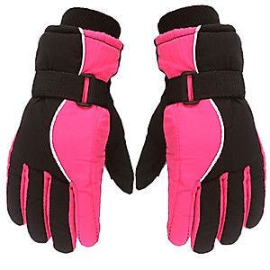 Aniywn Kids Winter Ski Gloves Waterproof Windproof Snow Gloves Aged 5-10 Boys Girls Lining Warm Gloves for Cold Weather