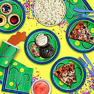 Tennis Birthday Party Supplies Set Plates Napkins Cups Tableware Kit for 16