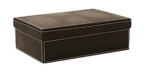 Wald Imports Black Paperboard 9.5" Decorative Storage/Organizer Basket