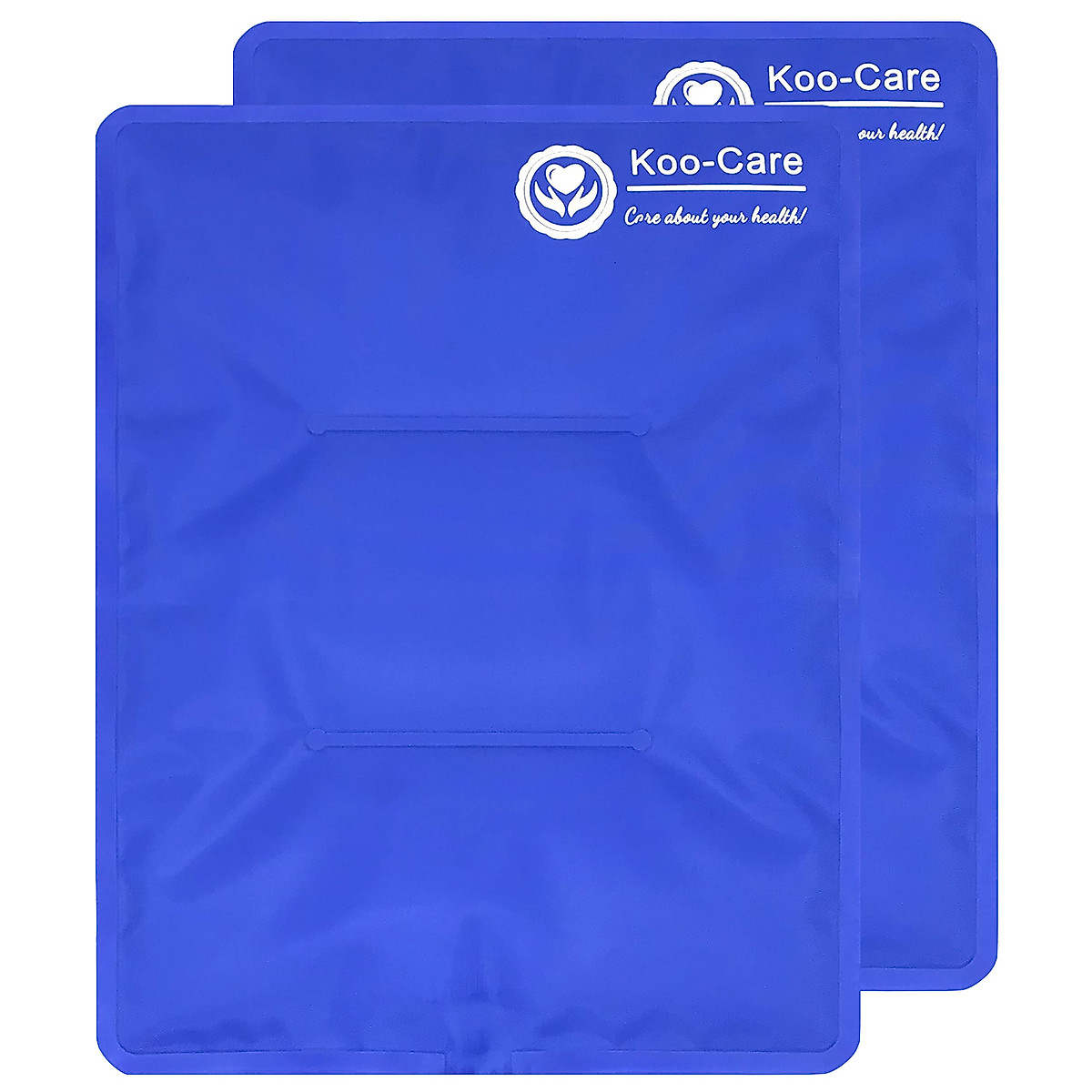 Koo-Care Large Flexible Gel Ice Pack for Injuries Reusable Hot Cold Compress - Fit for Shoulder Arm, Back, Hip, Knee, Shin, Foot Pain Relief, Swelling, Physical Therapy (L, 11" x 14") Pack of 2