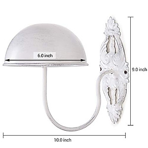 MyGift Vintage Black Metal Wall Mounted Hat Holder Rack for Wig, Cap, Fedora, Helmets, Set of 2