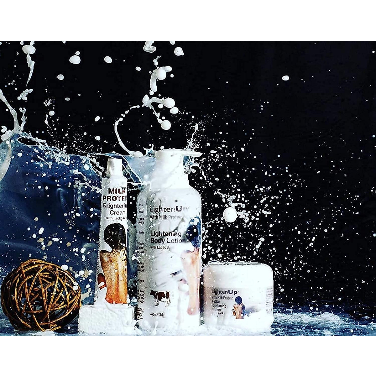 LightenUp, Lactic Acid Exfoliating Soap | 7.7 oz / 200 g | Brightening Bar, AHA Soaps for Knees, Body, Armpits | with Shea Butter, Apricot, Milk Protein