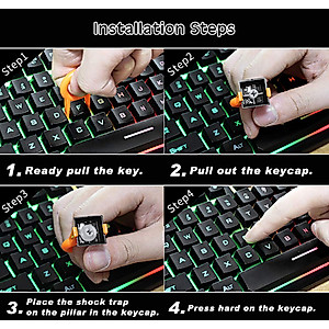 120Pcs Rubber O-Ring Switch Dampeners Keycaps for Cherry MX Switch Gaming Mechanical Keyboards Dampers DIY Replace (Black)
