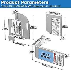 Generator Interlock Kit Compatible with Square D Electric QOCGK2C QO Cover Generator and QOM2 Frame Size Main Breaker