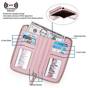S-ZONE Small Crossbody Bags for Women Cell Phone Purse RFID Blocking Wallet Purses with Credit Card Slots