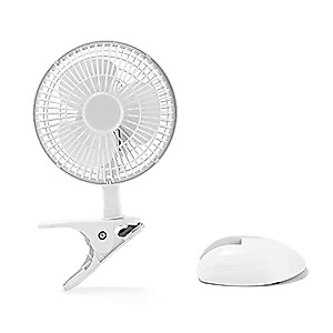 BREEZE LIVING 6 inch Desk Fan, Table Fan Small Electric Clip On Fan with Adjustable Tilt 2 Speed Setting Portable for Home/Office/Bedroom